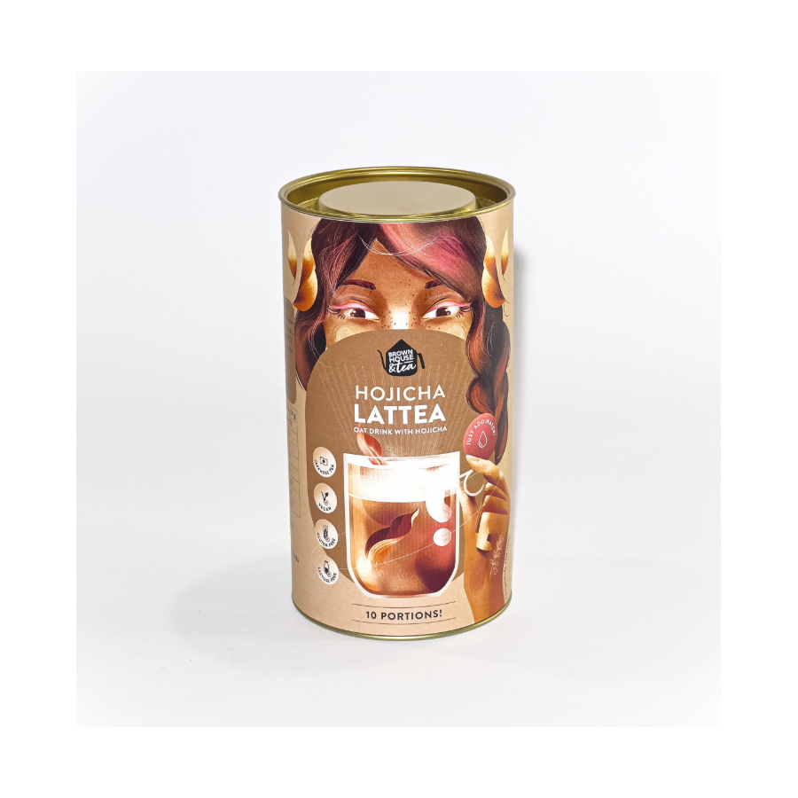 Hojicha LATTE gėrimas